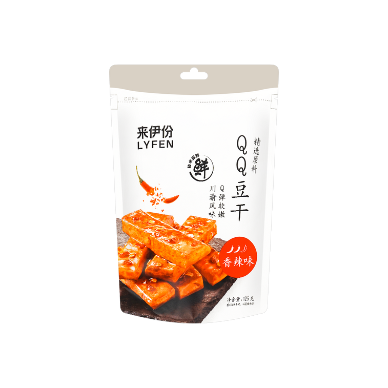 LYFEN QQ Dried Bean Curd, Spicy Flavor 来伊份 QQ豆干（麻辣味）125g / 4.41oz – Success Import USA